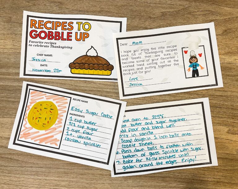 Thanksgiving Recipe Book Templates » livepineoak.com