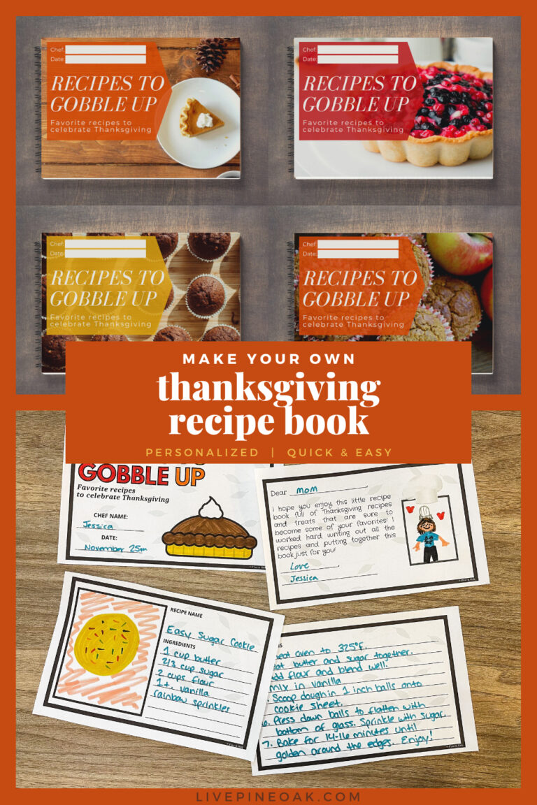 Thanksgiving Recipe Book Templates » livepineoak.com